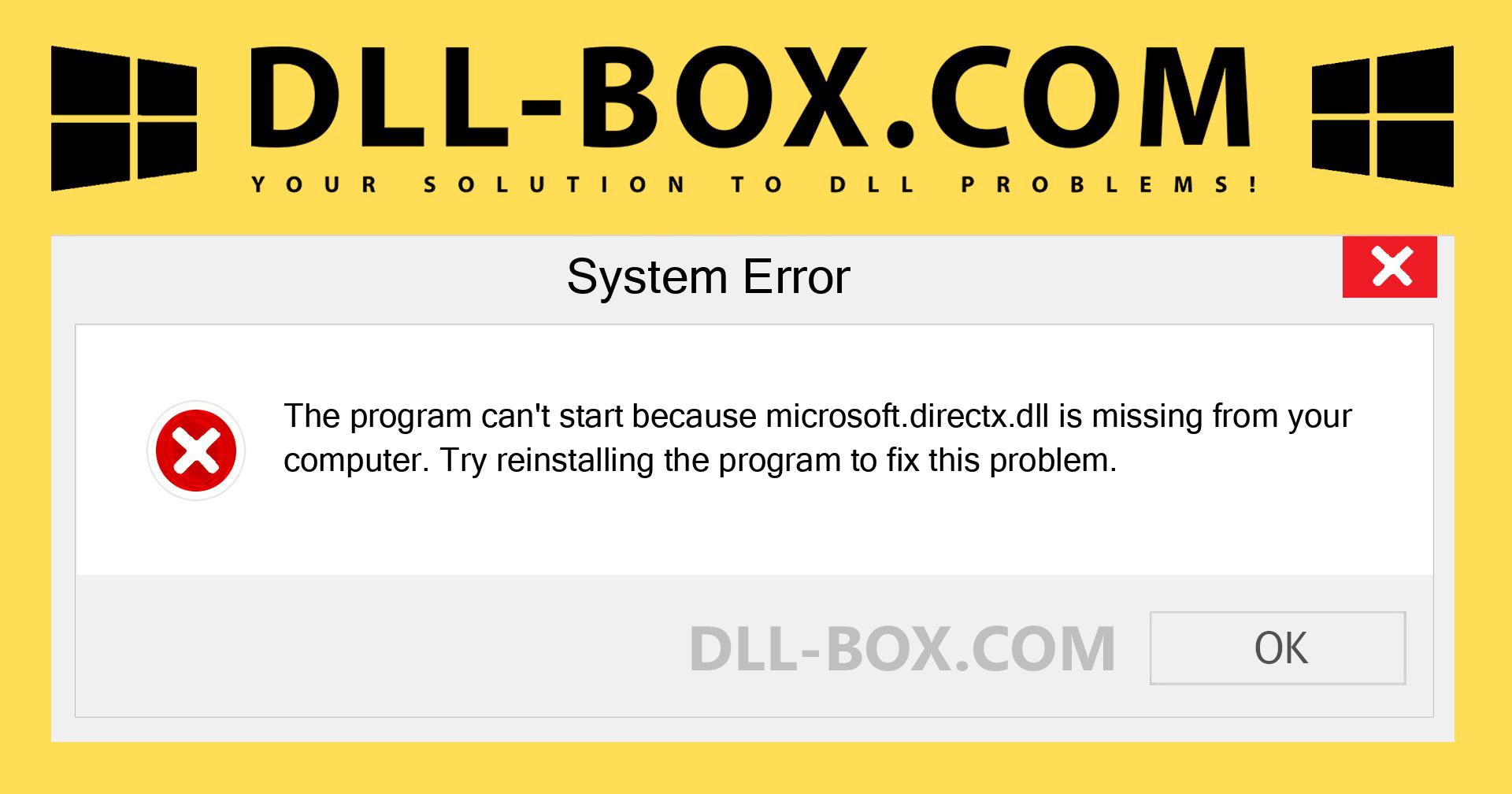 microsoft.directx.dll free download for Windows | DLL-BOX.COM